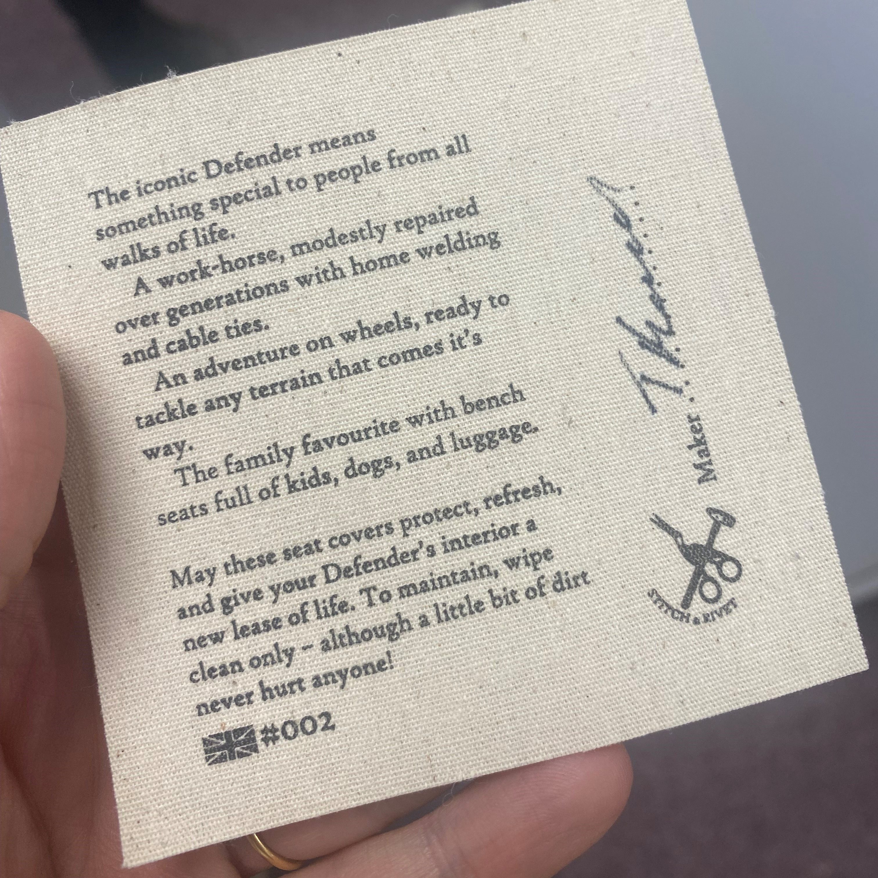 Defender (Pre-2007) Product Guides - Stitch & Rivet